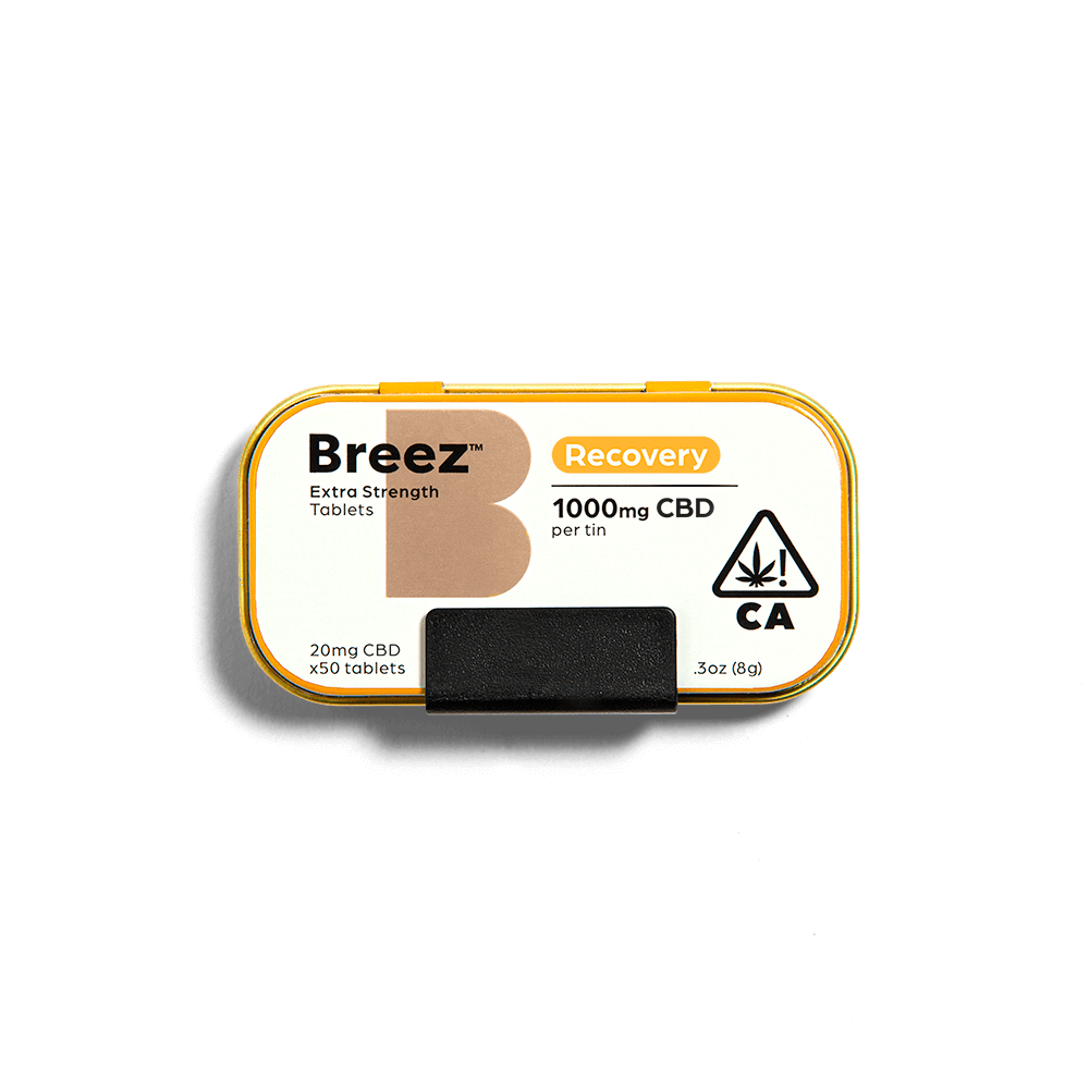 Breez Recovery Tablets CBD 50ct 1000mg | DMV 42 Zero